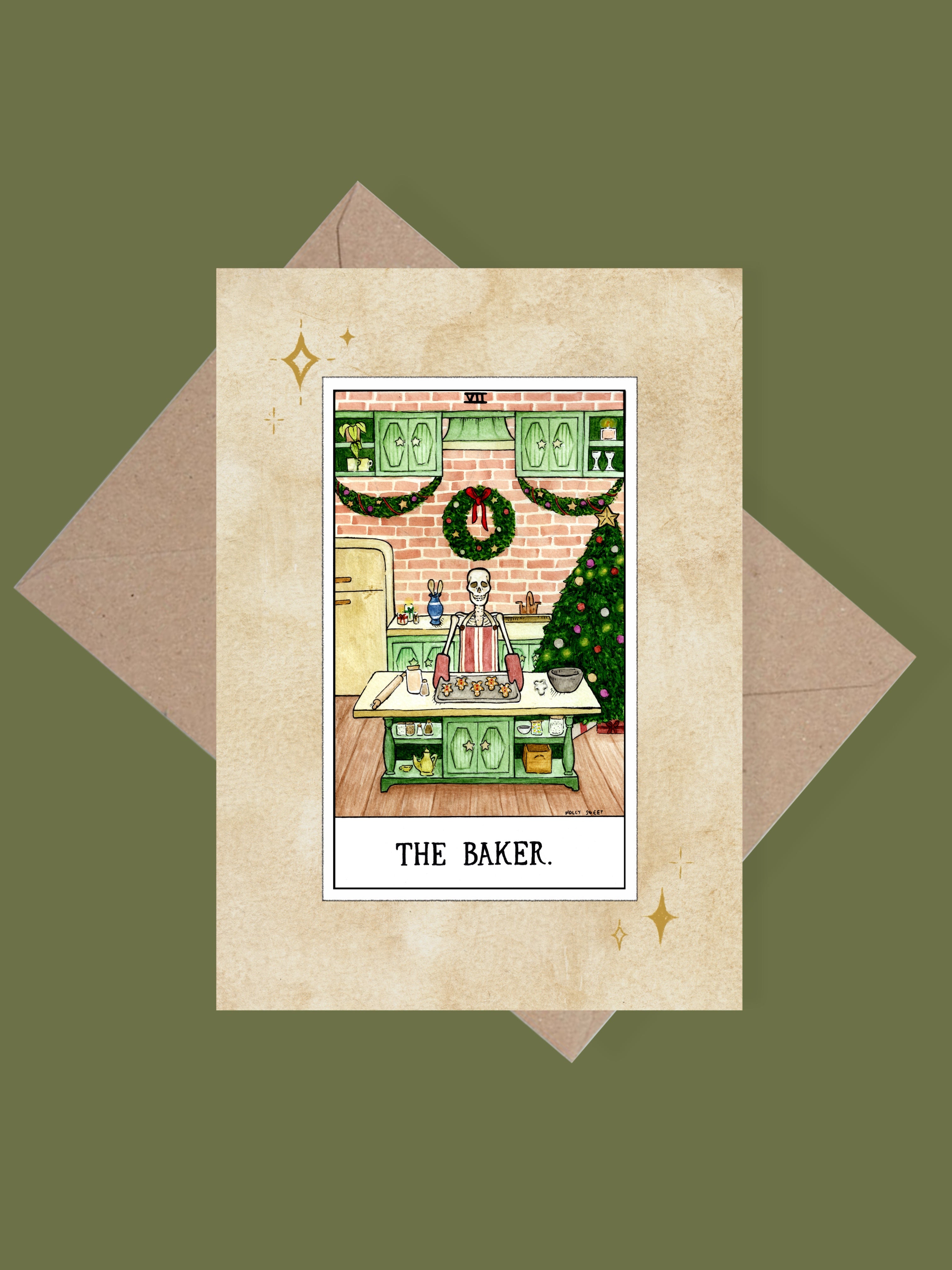 The Baker holiday festive greetings card – hollyisnotanartist